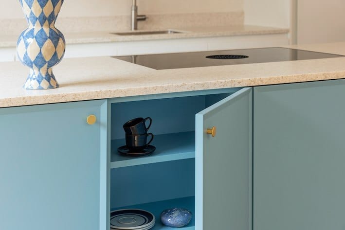 Blauwe keuken op maat · Blue Moon · Houtwerff