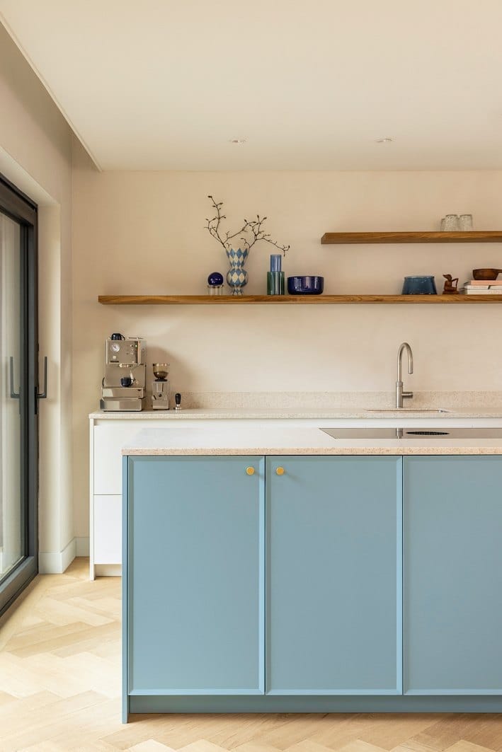 Blauwe keuken op maat · Blue Moon · Houtwerff